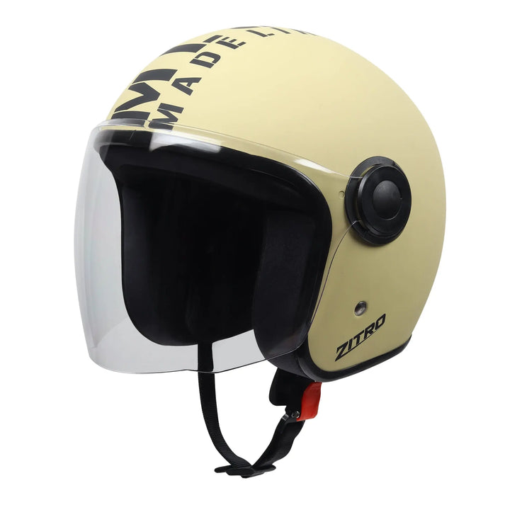 Open face Helmet for Motorcycle ISI certified Helmet with Long Visor ...